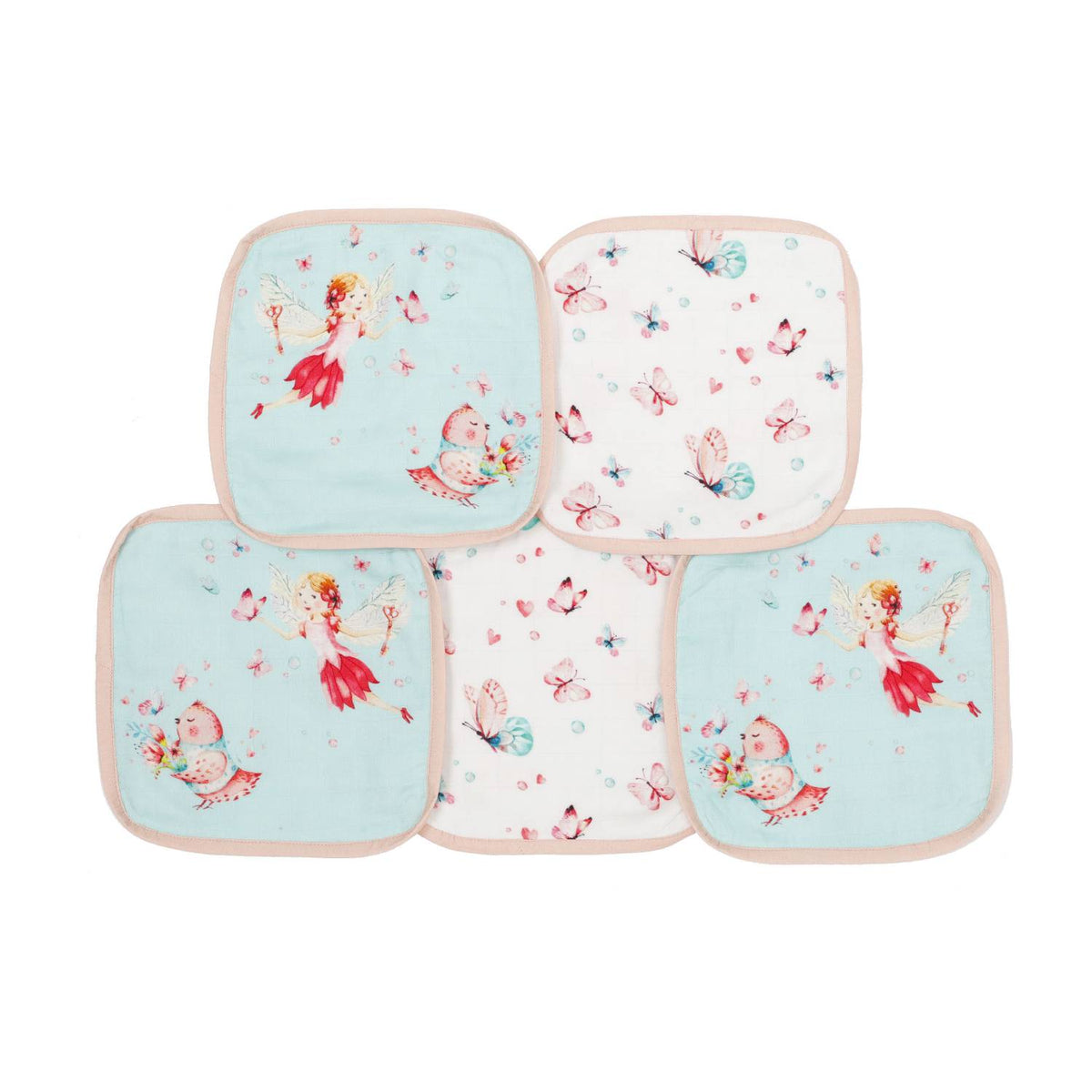 Fiora the Fairy - Bamboo Muslin Napkin/ Washcloth Set – snugglyspaces